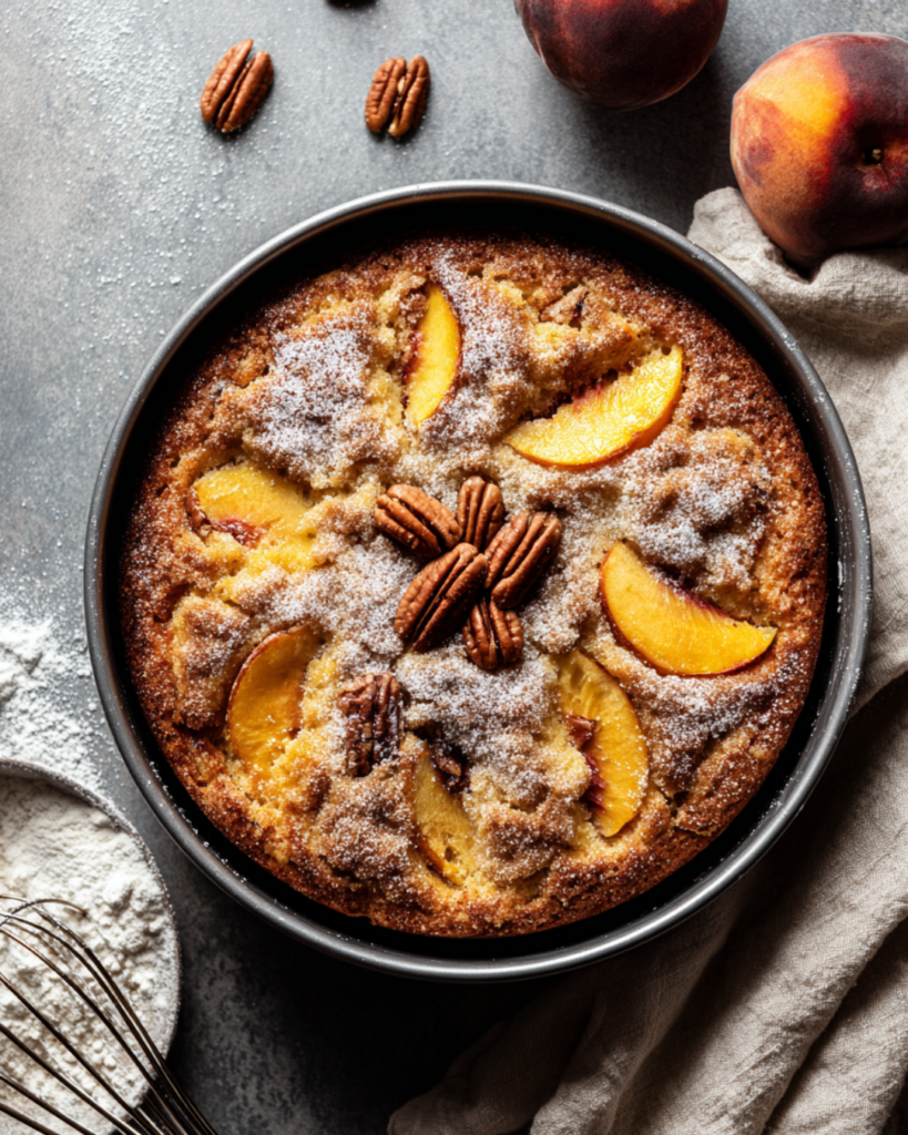 Easy Brown Sugar Peach Cake - cucina flavors