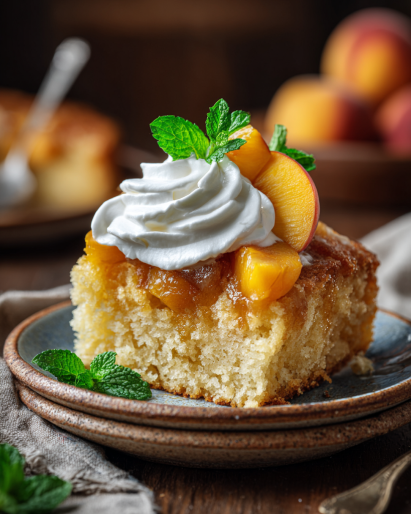 Easy Brown Sugar Peach Cake - cucina flavors